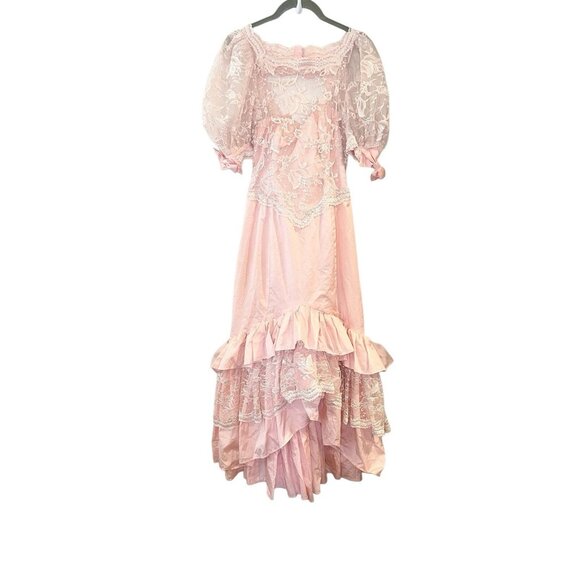 Vintage | Dresses | Vintage 8s Prom Gown Southern Belle Maxi Dress ...
